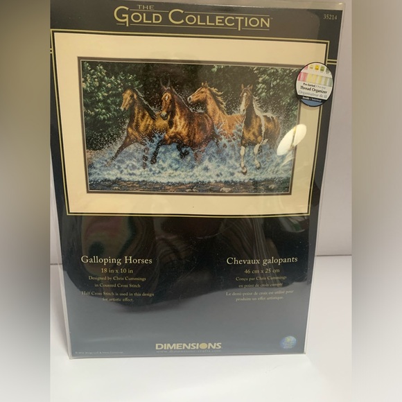 Dimensions | Wall Decor | New Gold Collection Galloping Horses Cross ...